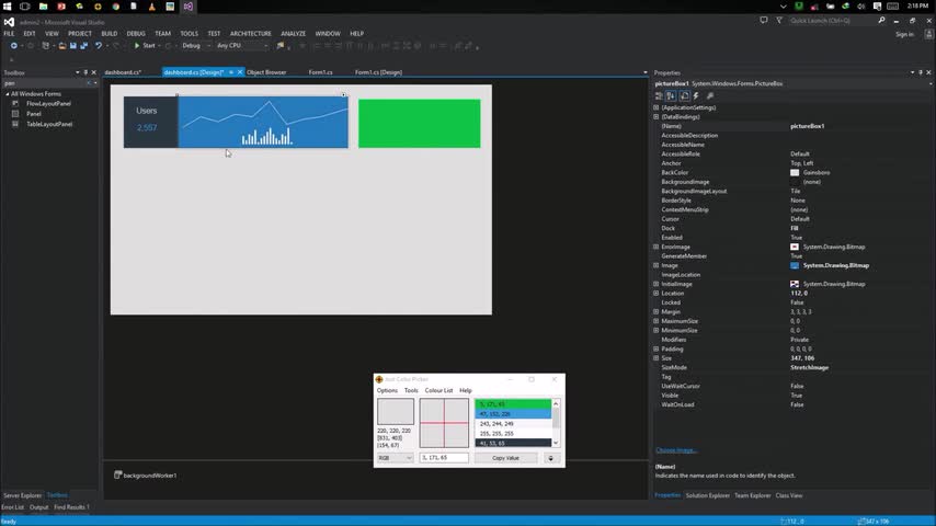 C Modern Flat Ui Dashboard Windows Form Visual Studio Datagrid